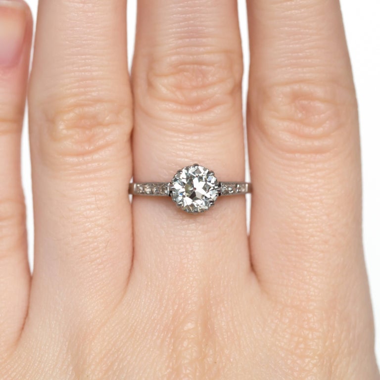 1.35 Carat Old European Brilliant Engagement Ring For Sale at 1stDibs ...