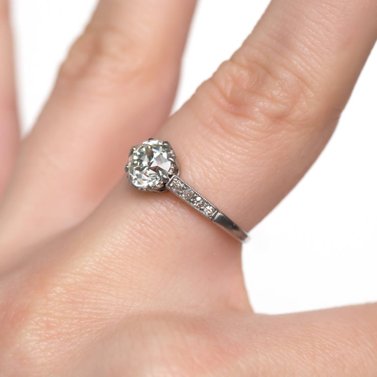 1.35 Carat Old European Brilliant Engagement Ring For Sale at 1stDibs ...