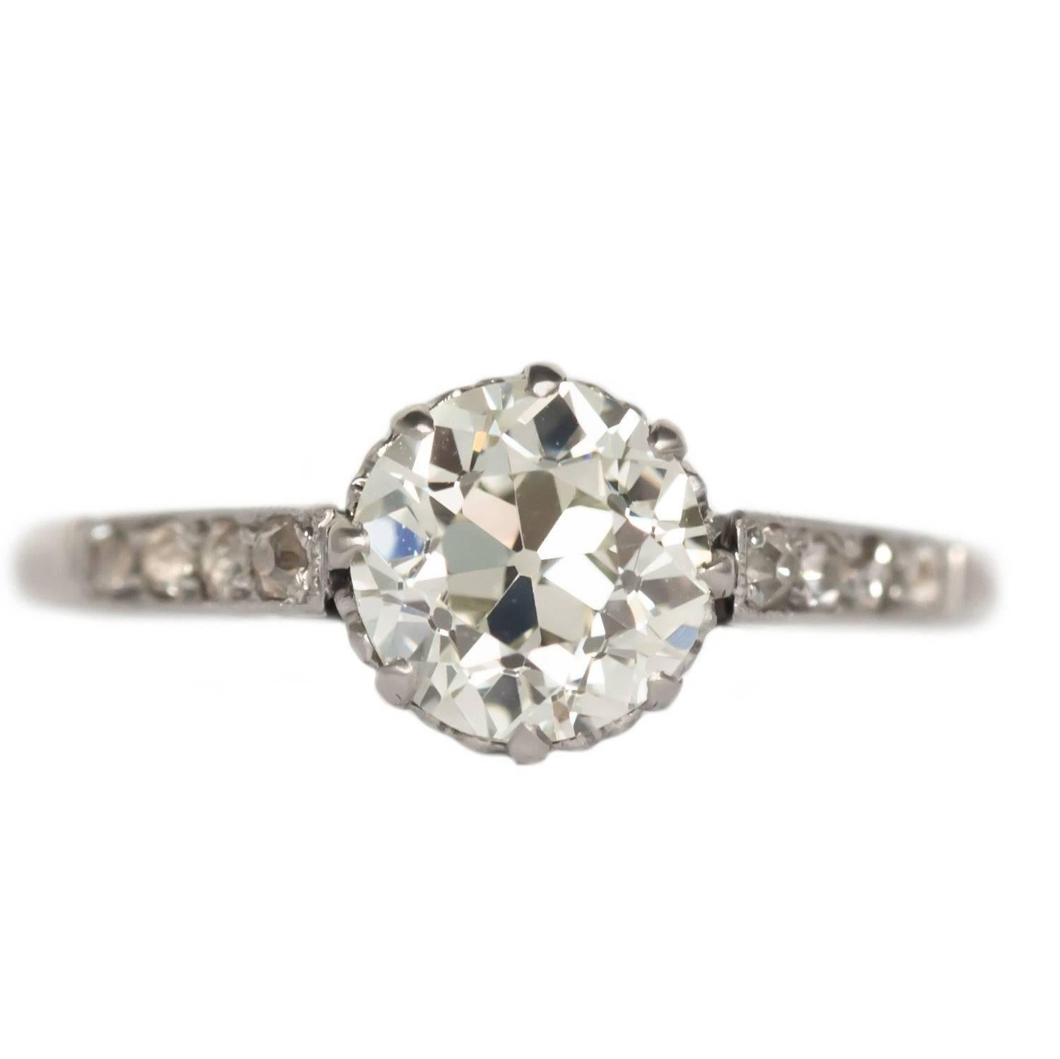 1.35 Carat Old European Brilliant Engagement Ring For Sale at 1stDibs ...
