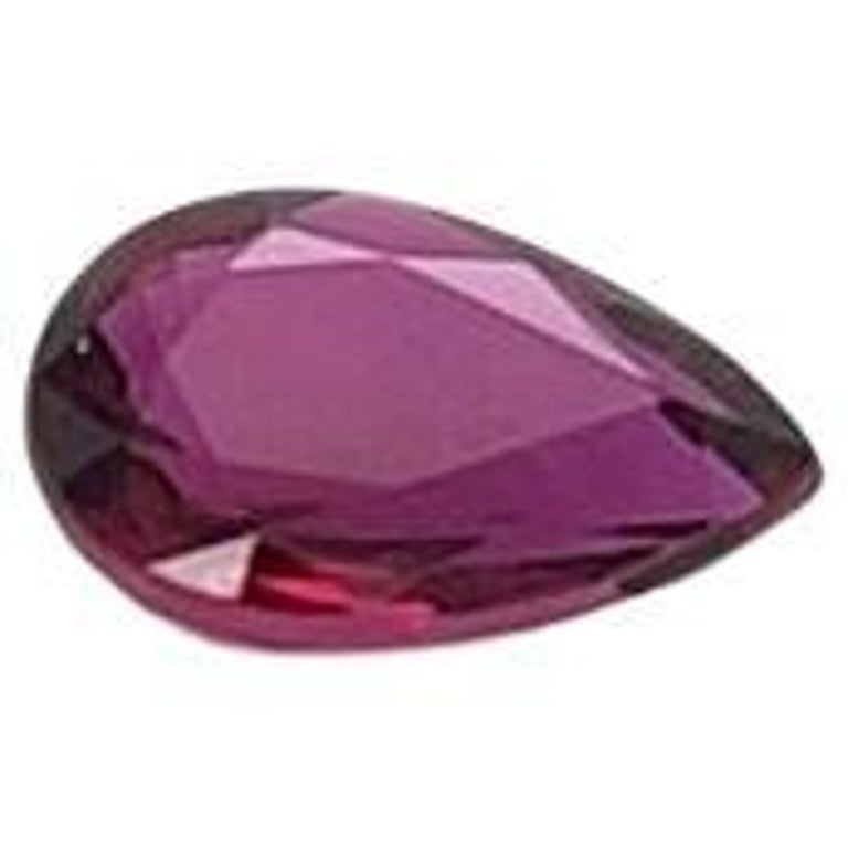 1.36 Carat GIA Certified No Heat Pear Shape Ruby For Sale at 1stDibs
