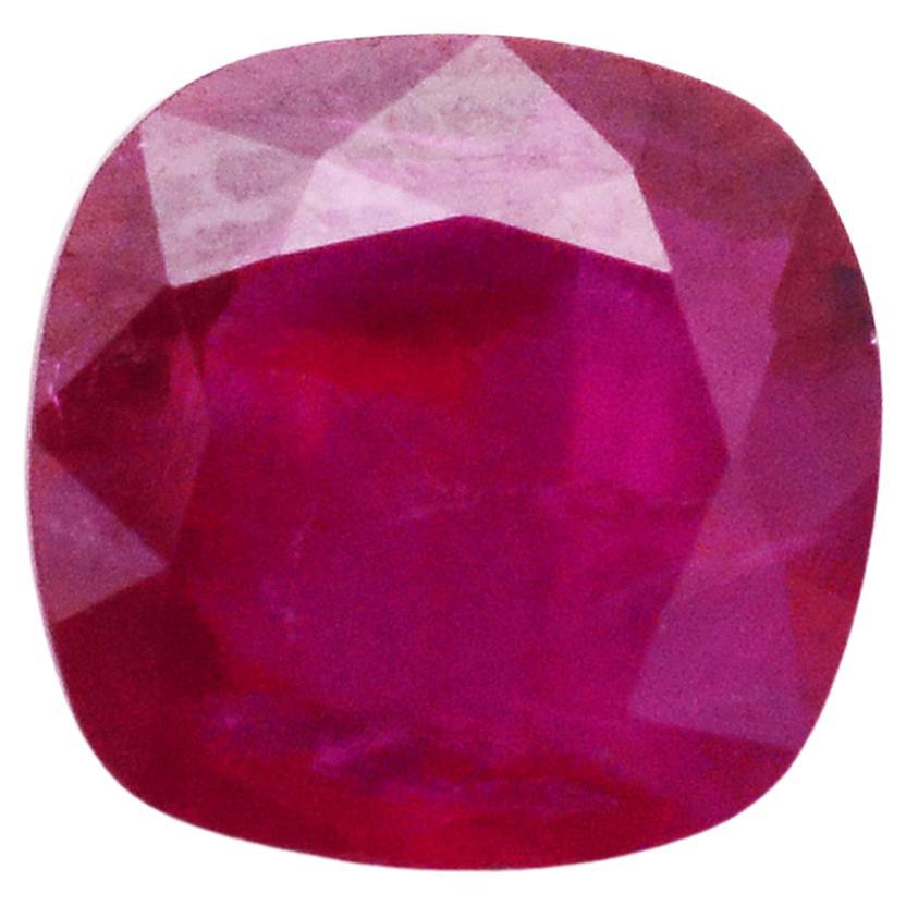 Purplish Red Cushion Cut Ruby Ring For Sale at 1stDibs | purple ruby ring