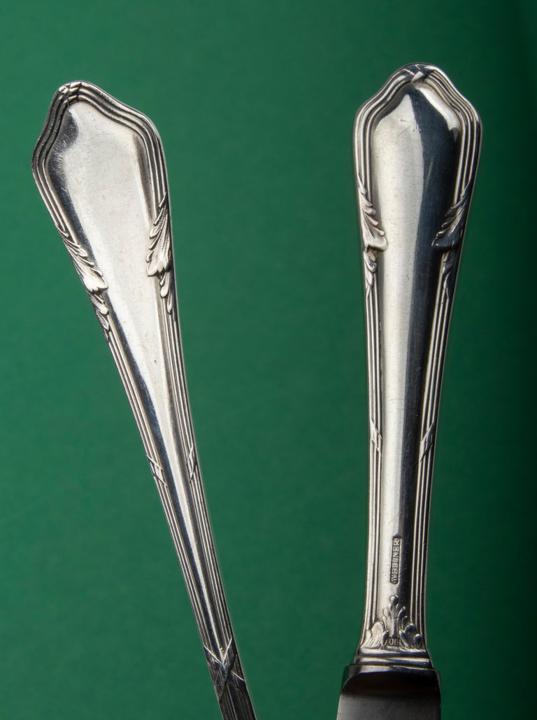 136-Piece Set of Silver Plated Flatware in Canteen made by Wellner For ...