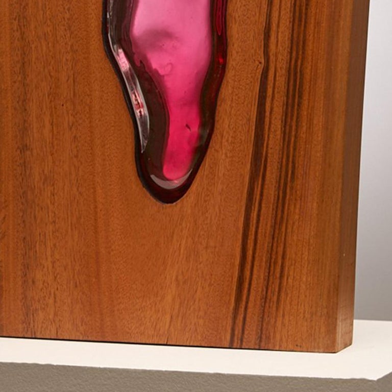 Scott Slagerman / Jim Fishman - Handblown Ruby Glass with Live Edge ...