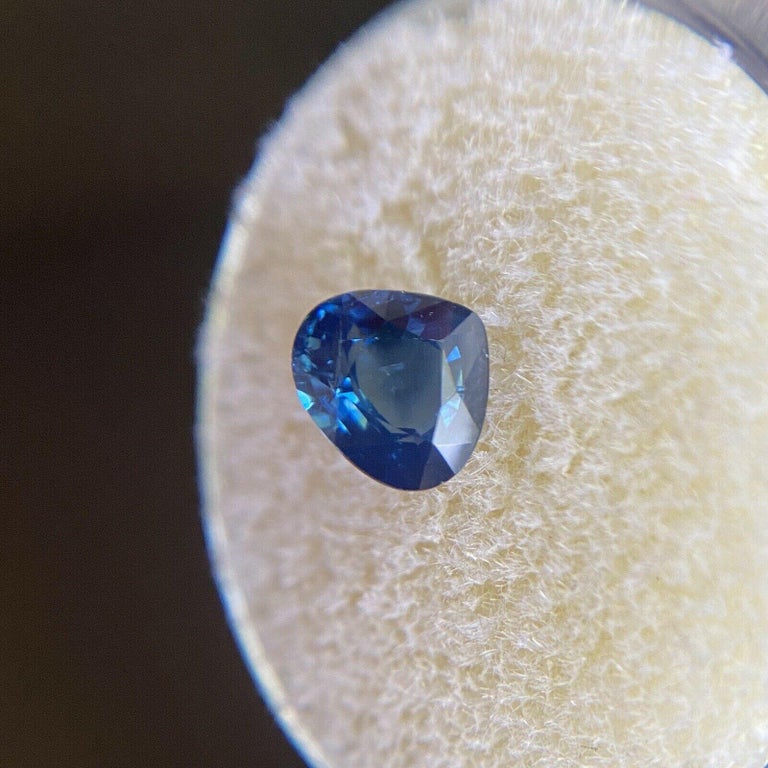 1.37ct Australian ‘Velvet’ Blue Sapphire Pear Cut Rare Loose Gem For Sale at 1stDibs