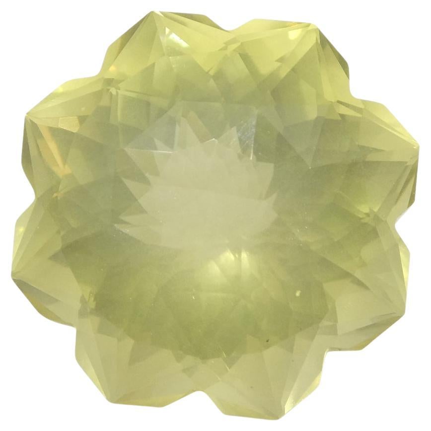 20.62ct Round Lemon Citrine Fantasy/Fancy Cut For Sale at 1stDibs