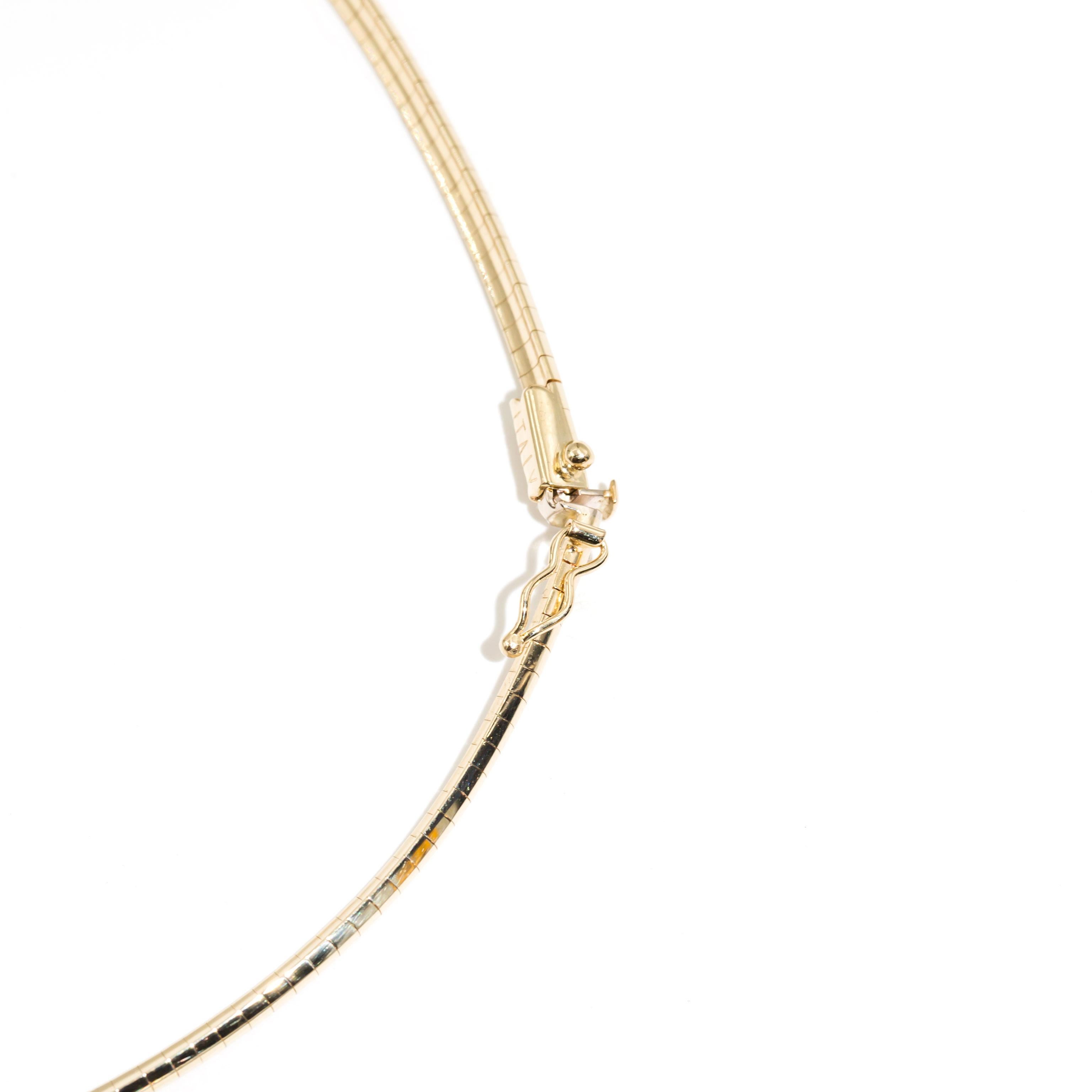 14 Carat Yellow Gold Italian Made Vintage Omega Chain Highly Polished ...