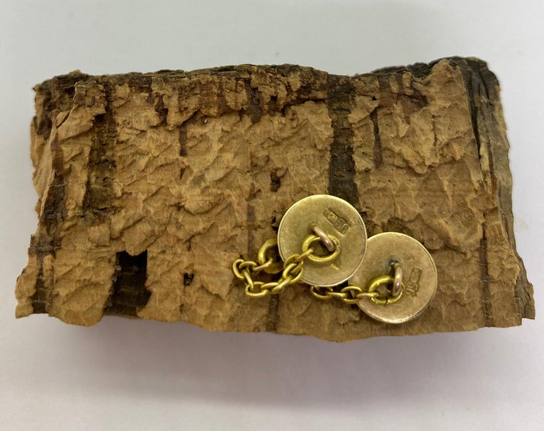 14 Carat Yellow Gold Russia Enamelling Shirt Buttons For Sale at 1stDibs