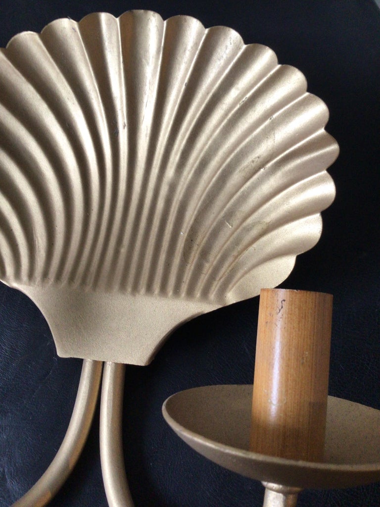 6 Iron Shell Sconces For Sale at 1stDibs