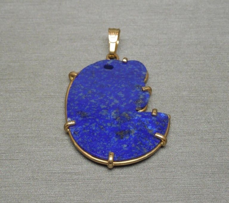 14 Karat Carved Lapis Cleopatra Amulet For Sale at 1stDibs | lapis ...