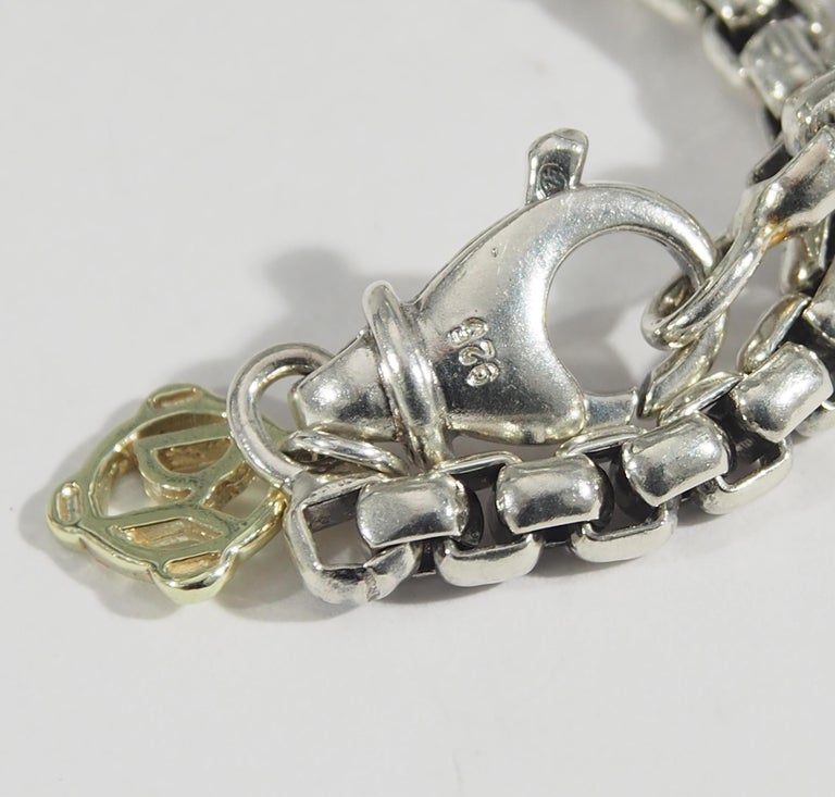14 Karat David Yurman Box Chain Necklace Sterling Silver at 1stDibs