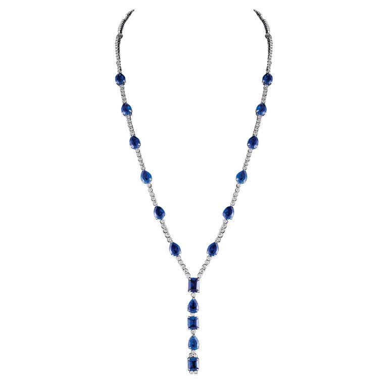 14 Karat Diamond Color Stone Long Chain For Sale at 1stDibs