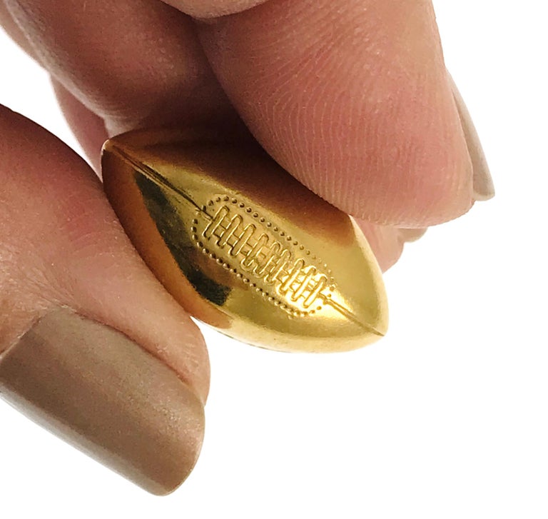 Yellow Gold Football Pendant For Sale at 1stDibs