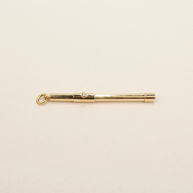 14 Karat Gold and Diamond Retractable Tooth Pick at 1stDibs | gold ...