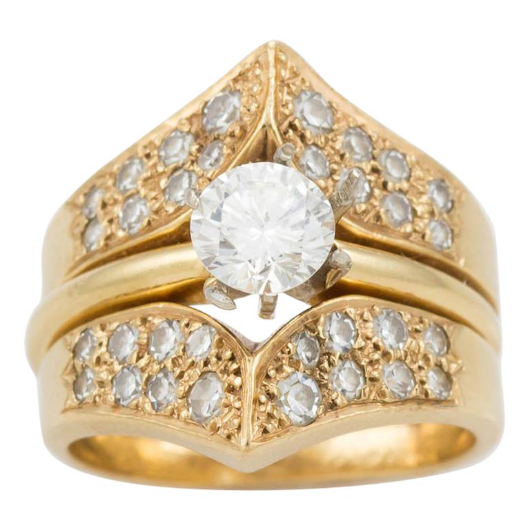 14 Karat Gold Diamond Ring Gia Certified 0 58 Carat F Color Vs1 Clarity