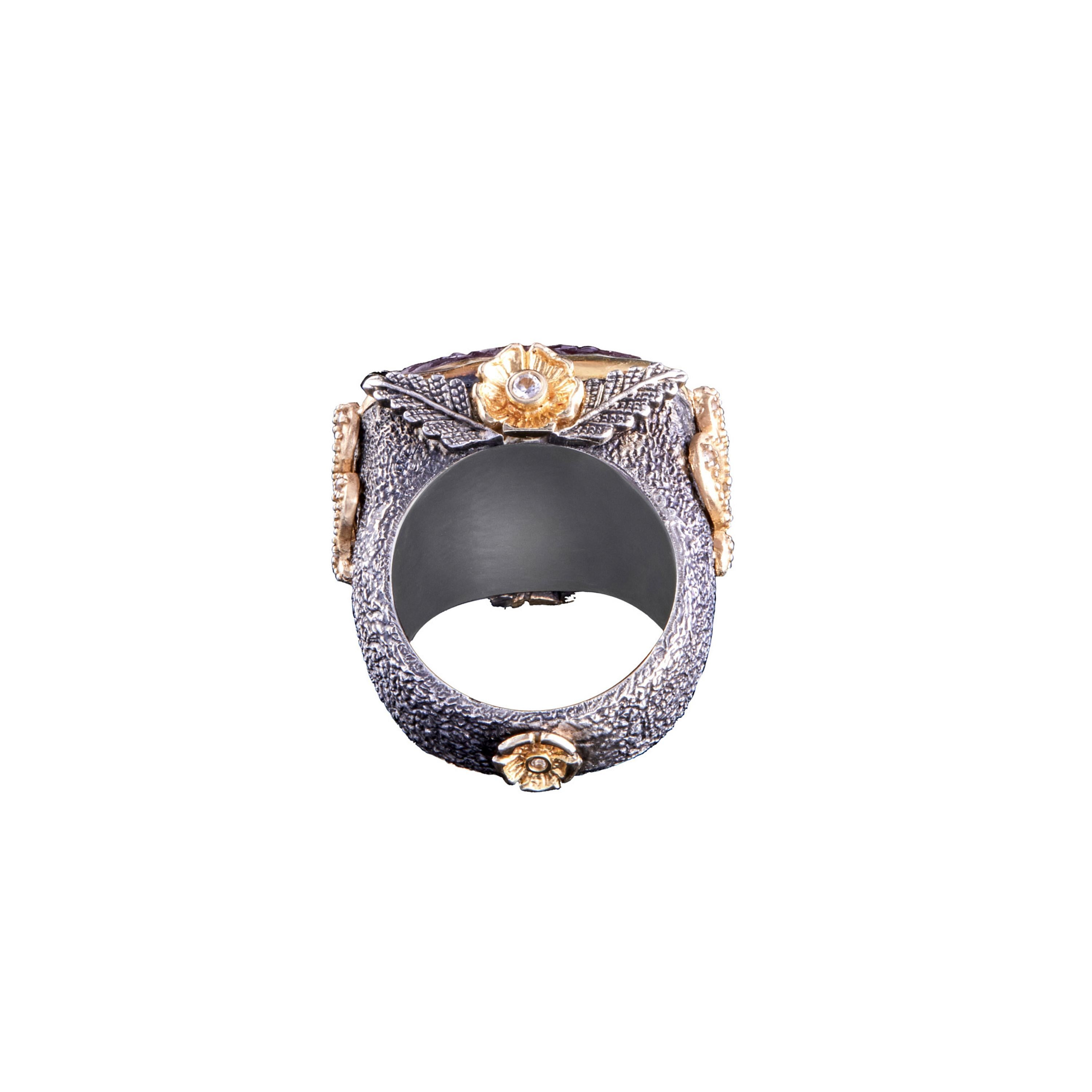 Stella Flame's Unique 14k Gold, Emerald, Spinel, White Sapphire Firenze ...