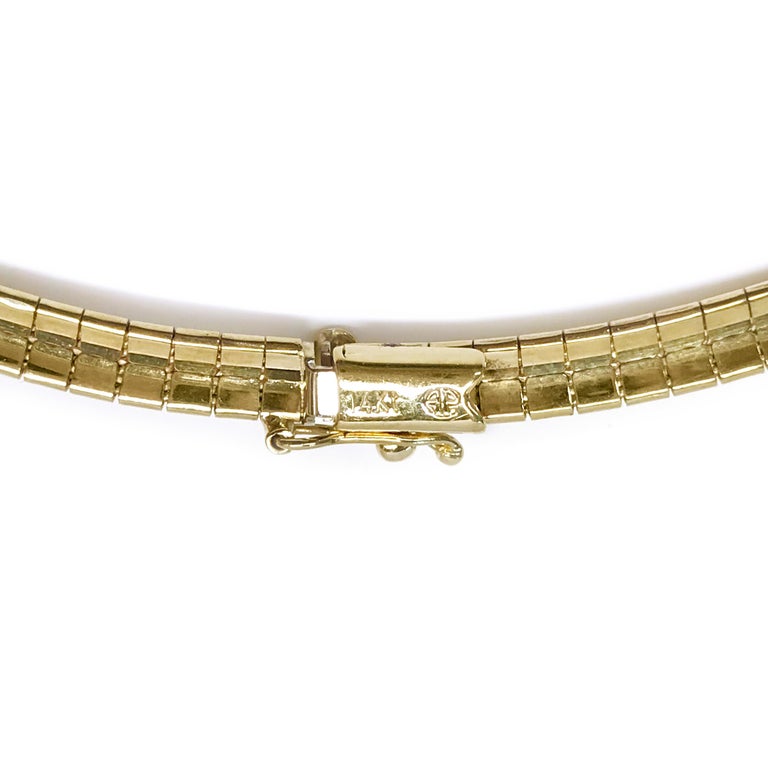 Yellow Gold Omega Necklace For Sale at 1stDibs | omega 14k gold necklace