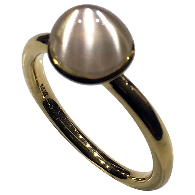 Kary Adam Designed, Burmese Moonstone Ring set in 14kt Gold For Sale at ...