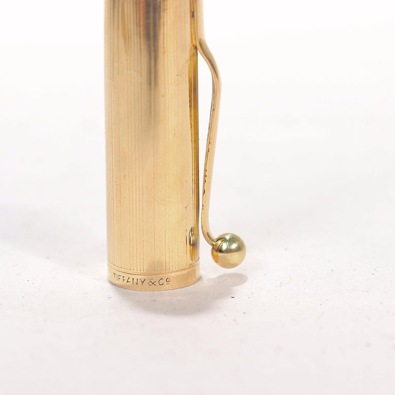 14 Karat Gold Tiffany and Co. Fountain Pen with Original Box at 1stDibs
