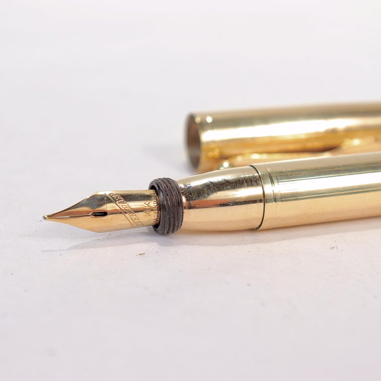 14 Karat Gold Tiffany and Co. Fountain Pen with Original Box at 1stDibs