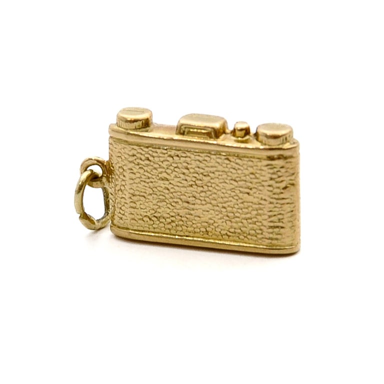 14 Karat Gold Vintage Camera Charm Pendant at 1stDibs