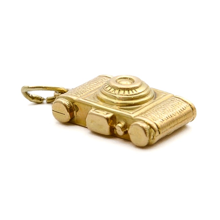 14 Karat Gold Vintage Camera Charm Pendant at 1stDibs