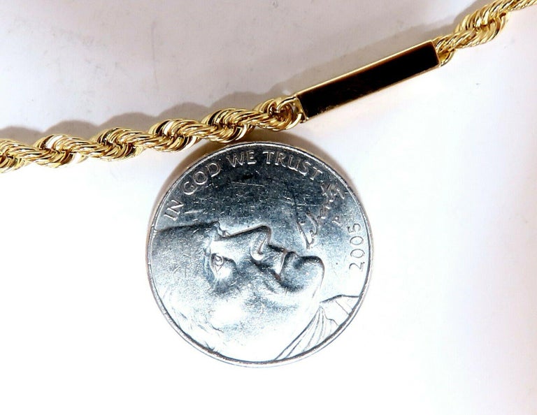 14 Karat Gold Vintage Rope and Bar Chain at 1stDibs