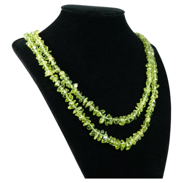 14 Karat Peridot Bead Necklace From Gumps For Sale at 1stDibs