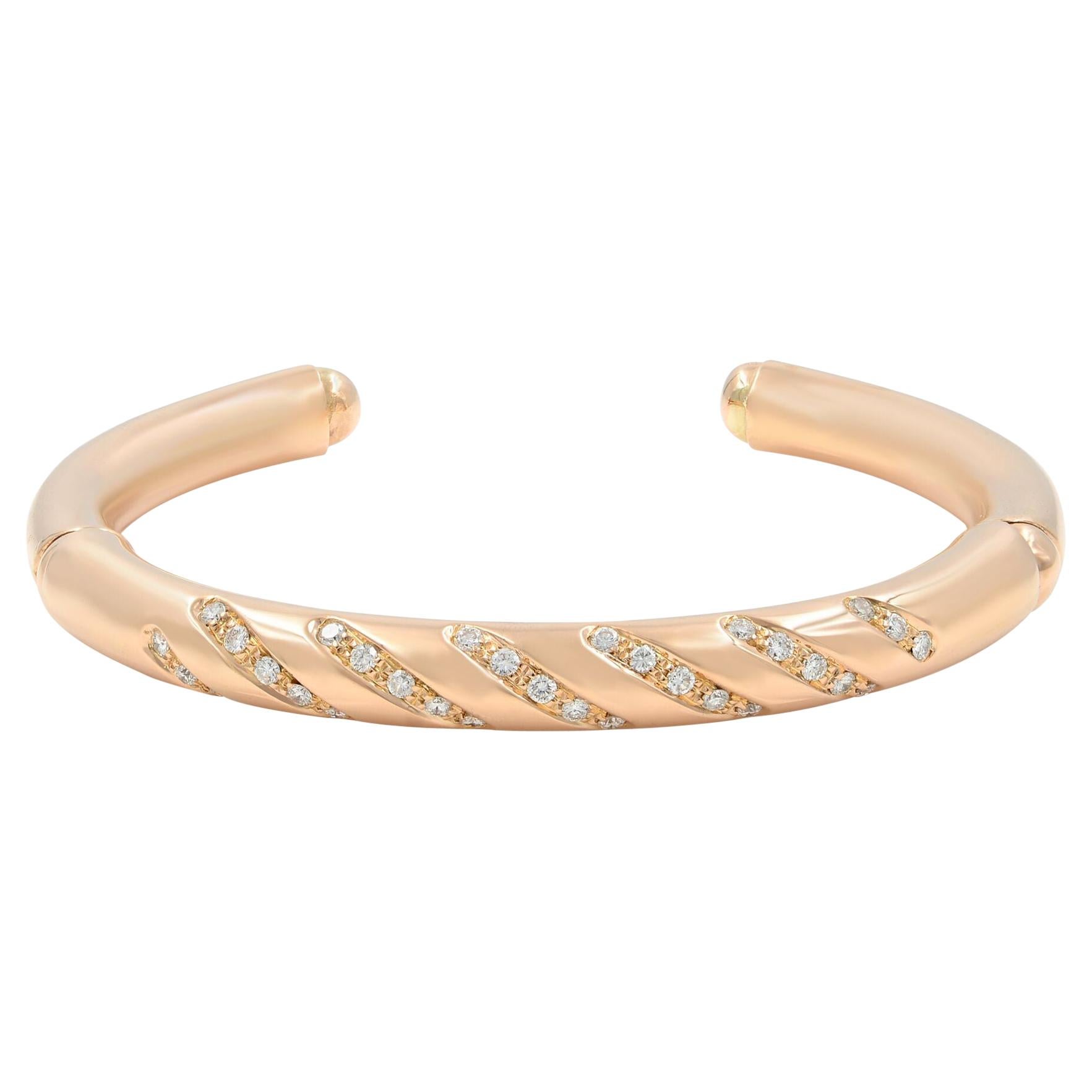 18 Karat Rose Gold 2,14 Carat Pigeon's Blood Ruby Arm Cuff For Sale at ...