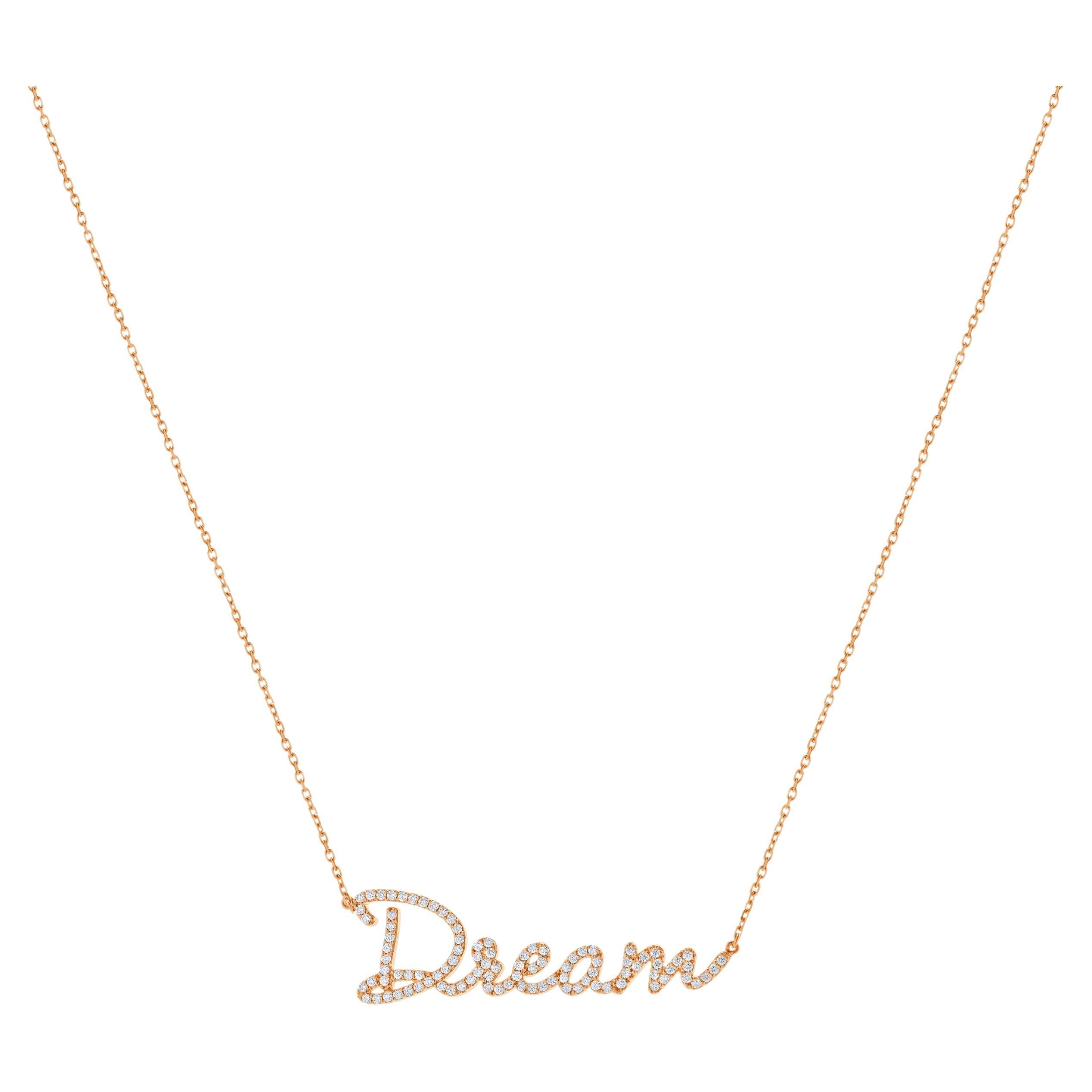 18 Karat Rose Gold Diamond Dream Necklace at 1stDibs