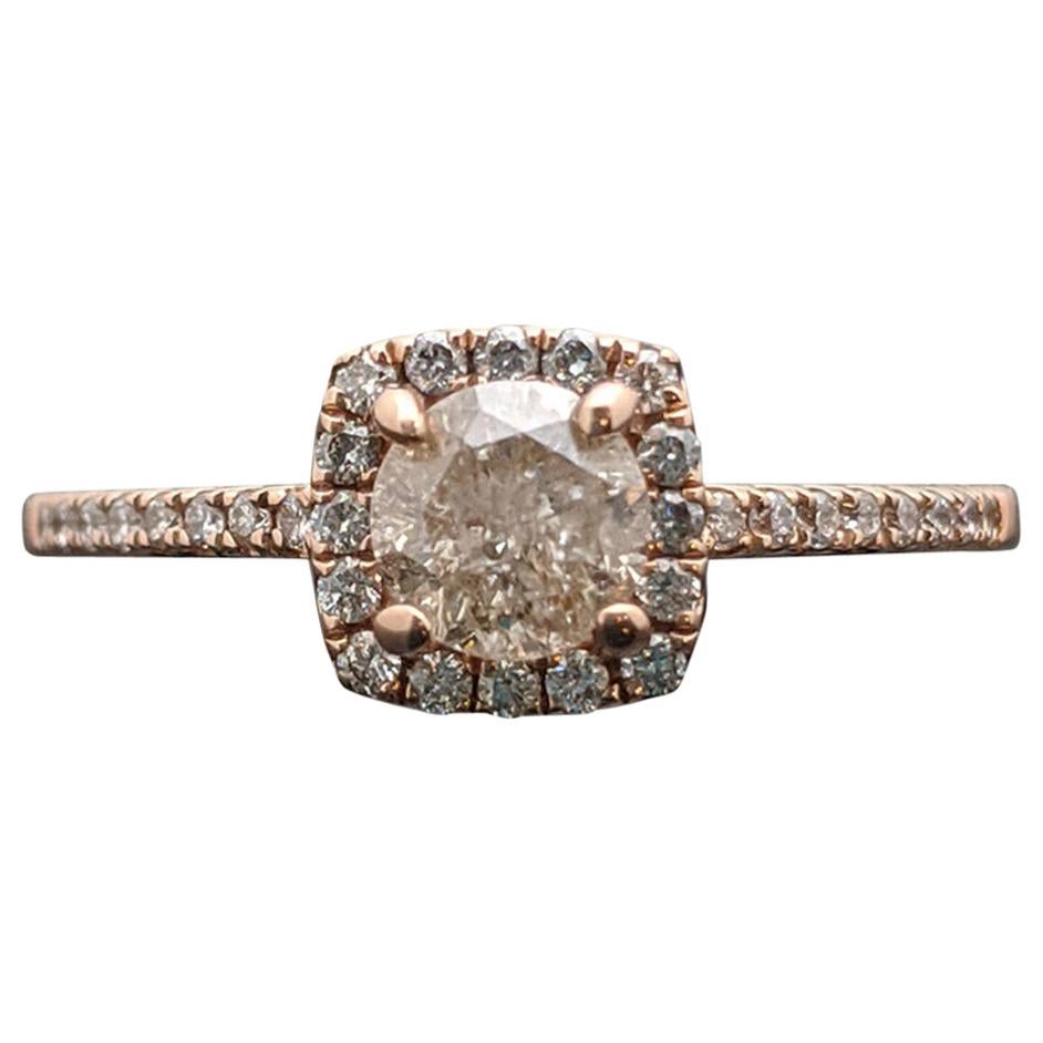 14 Karat Rose Gold Diamonds Ring For Sale at 1stDibs | rose gold ...