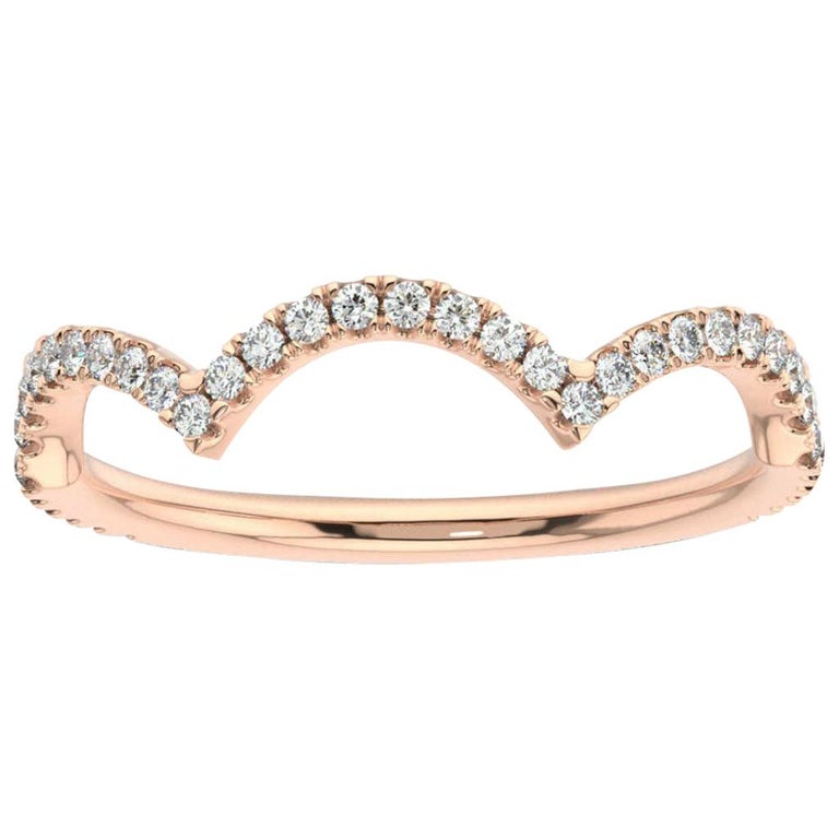14 Karat Rose Gold Merida Diamond Ring '1/4 Carat' For Sale at 1stDibs