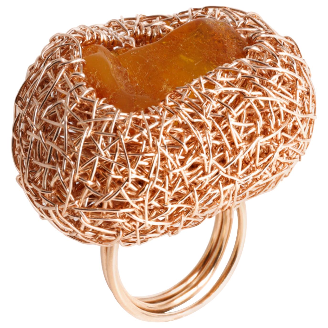 Rose Gold and Black Silver Amethyst Cocktail Ring by Sheila Westera in ...