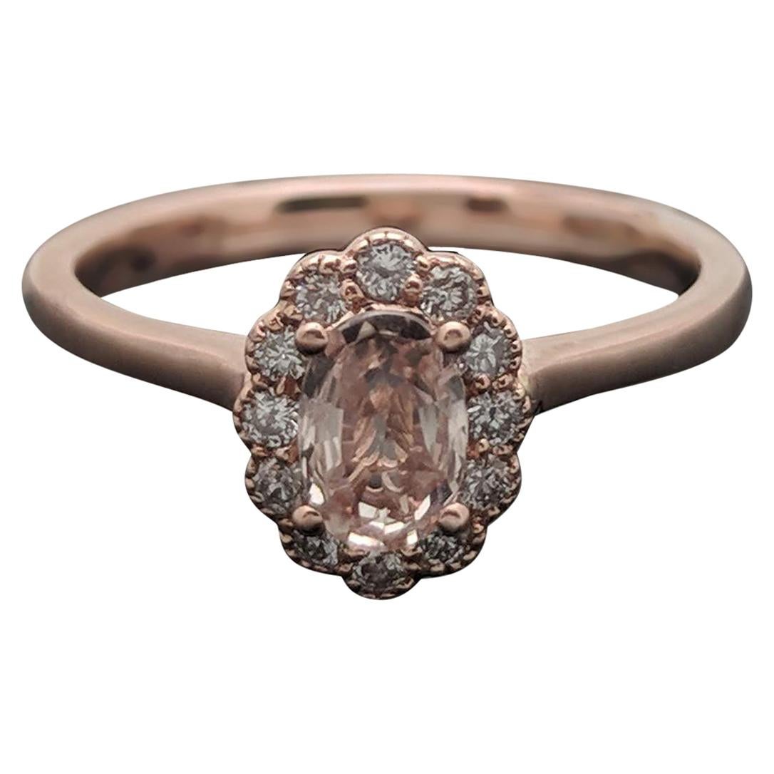 Antique Edwardian, German, 14 Carat Rose Gold, Pink Sapphire and ...