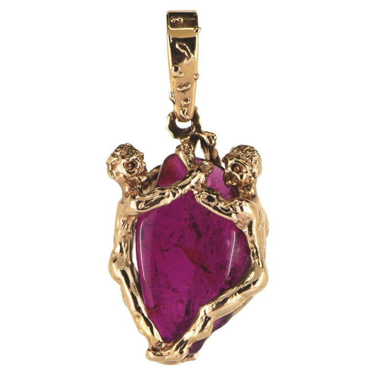 14 Karat Rose Gold True Love Pendant For Sale at 1stDibs