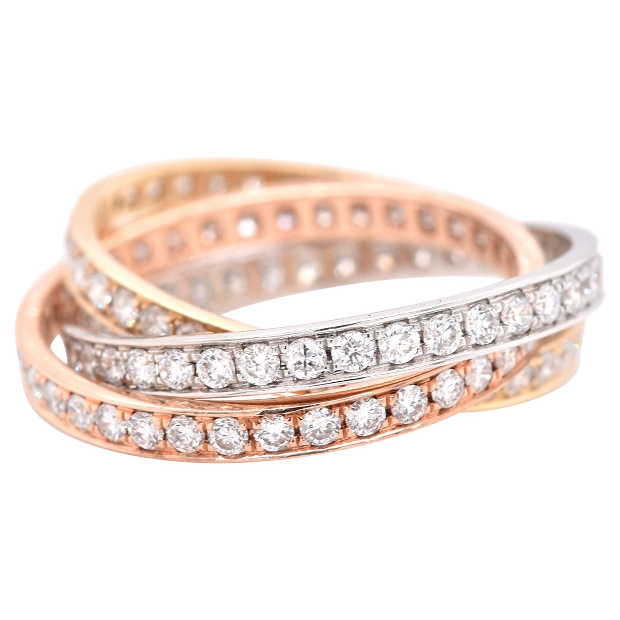 Diamond Interlocking Ring at 1stDibs