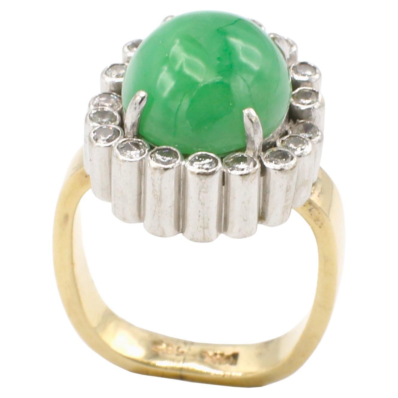 Mid-Century Modern Jade 14 Karat Gold Ring Retro, circa 1960 For Sale ...