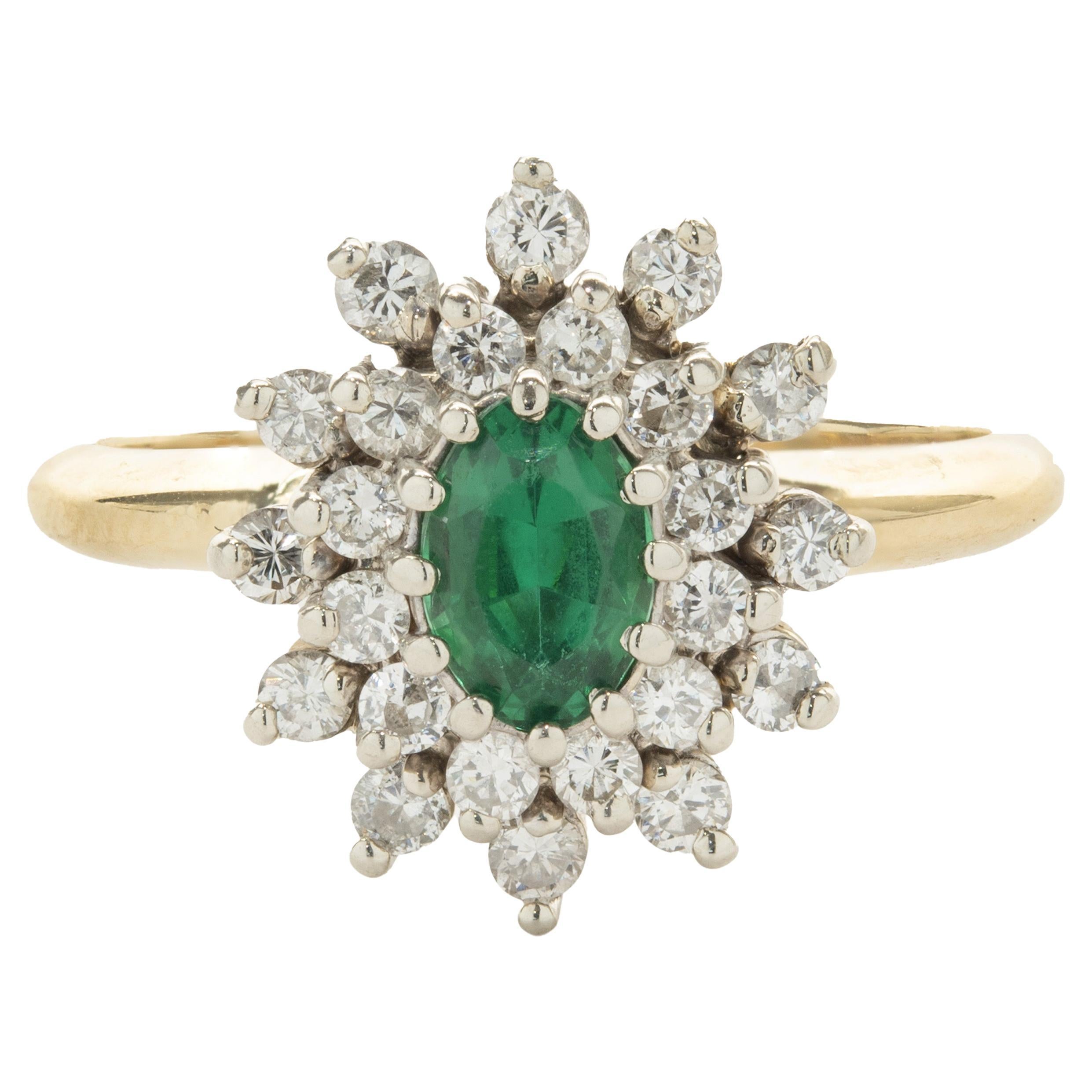 14 Karat Yellow Gold, Diamond, Sapphire, Ruby and Emerald Spider Ring ...