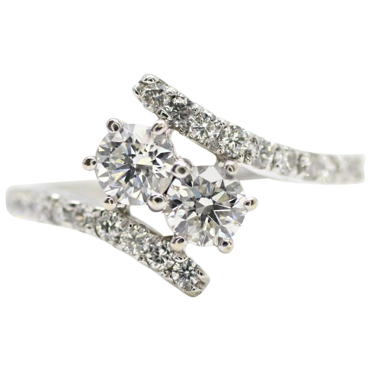 1.20 Carat Princess Cut Diamond Split-Shank Engagement Ring 14 Karat ...