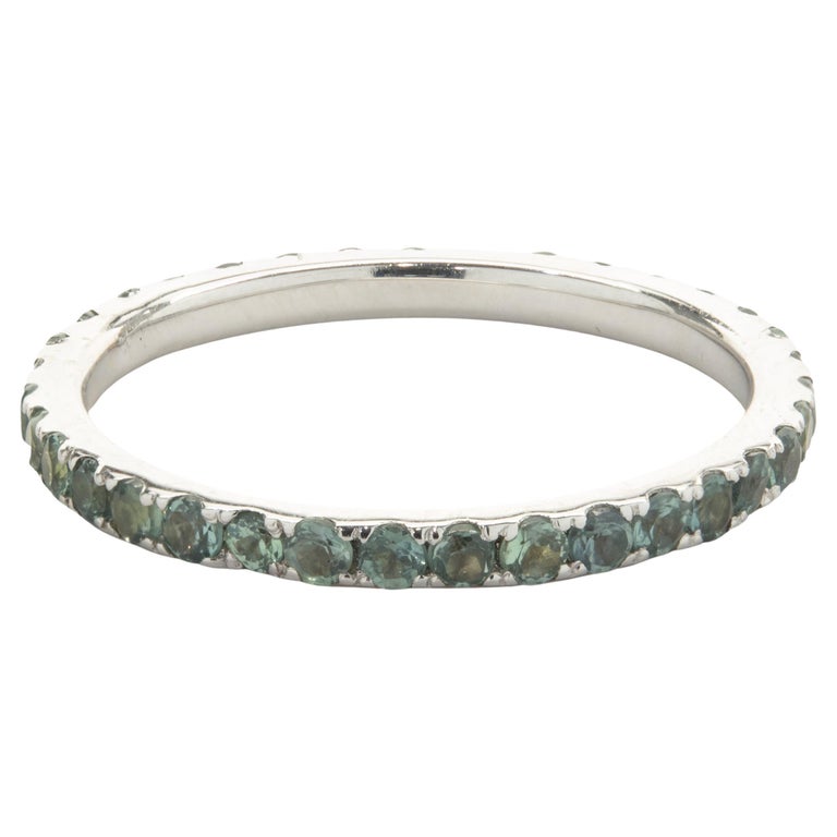 14 Karat White Gold Alexandrite Eternity Band For Sale at 1stDibs