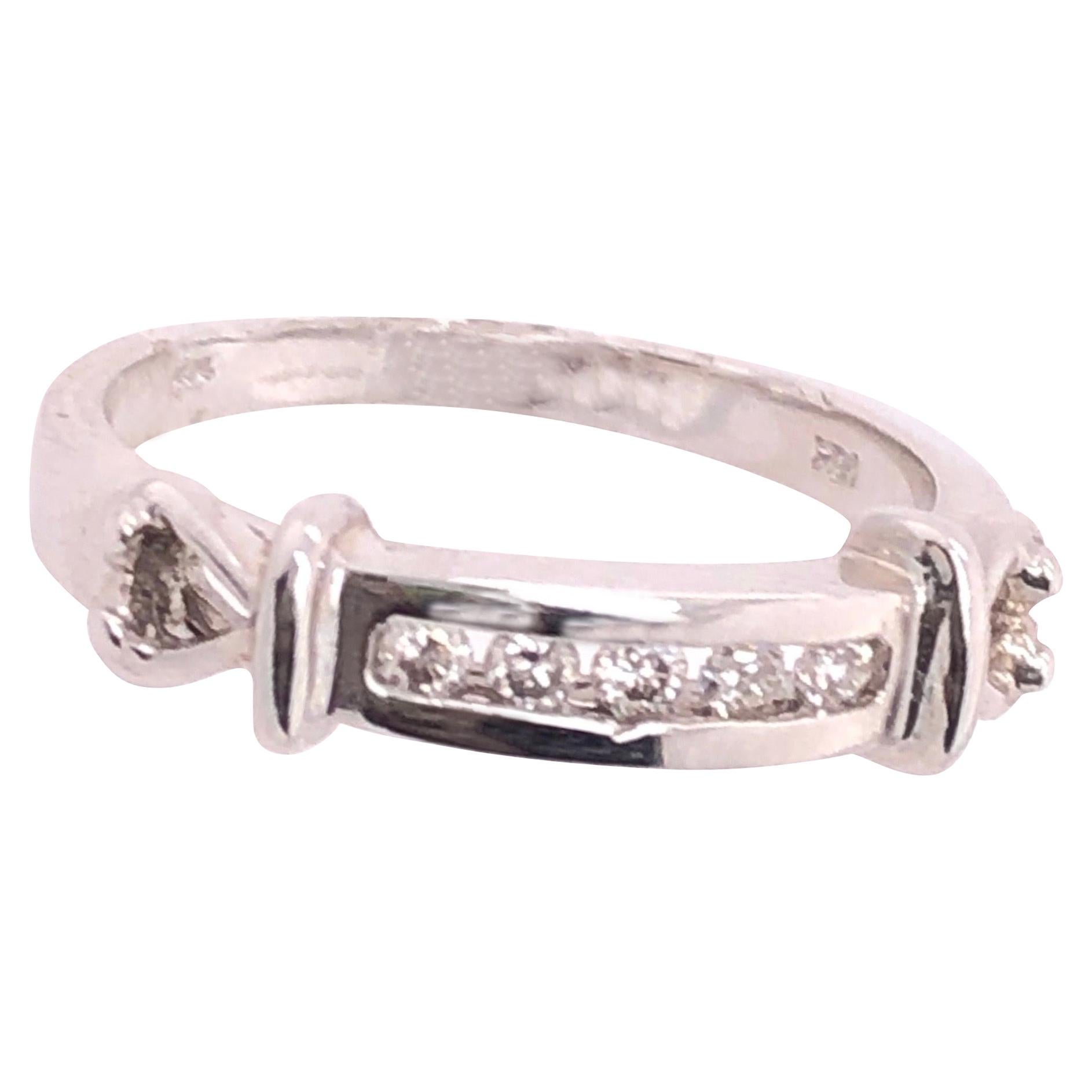 Diamond Tapering Band With 50 Carat And 14 Karat Gold Anniversary Or