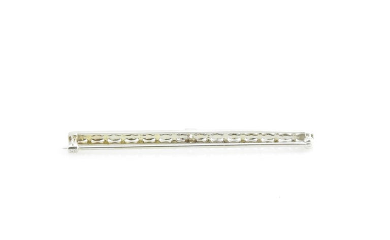 14 Karat White Gold and Diamond Brooch / Pin For Sale (Free Shipping ...