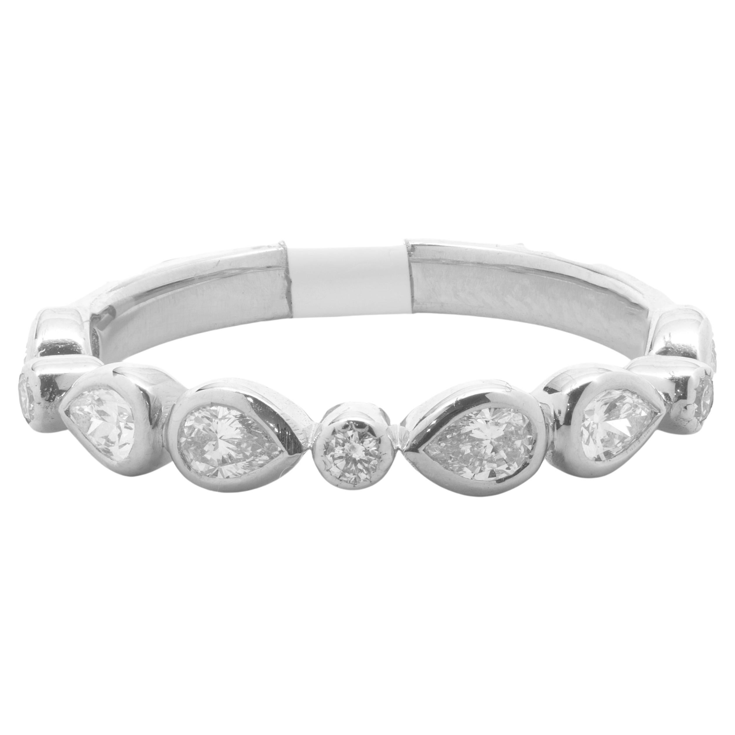 Bezel Set Diamond Band For Sale at 1stDibs