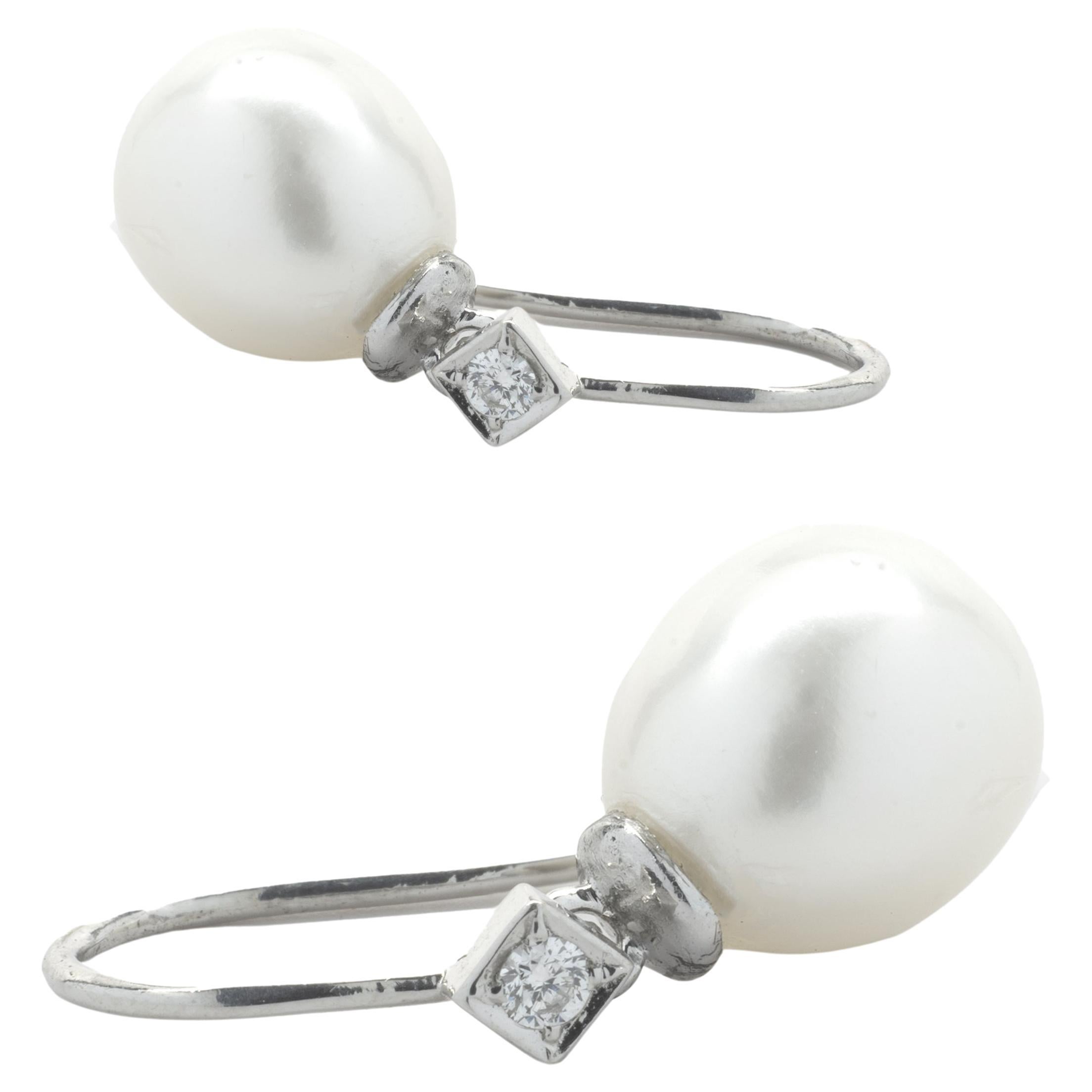 Triple Loop Diamond Drop Earrings at 1stDibs