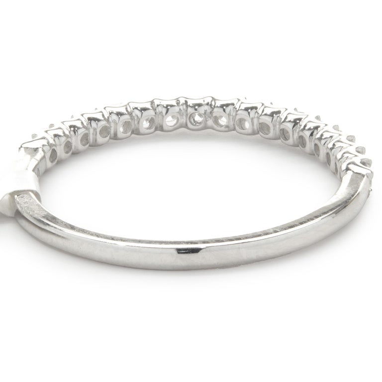 14 Karat White Gold Diamond Band For Sale at 1stDibs