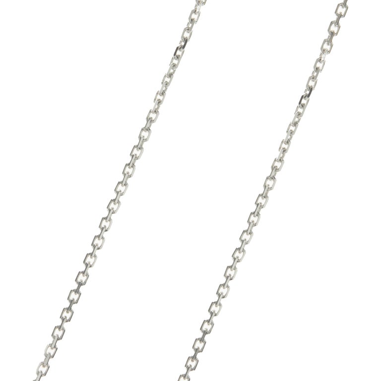 14 Karat White Gold Diamond Black Rubber Cross Necklace For Sale at 1stDibs