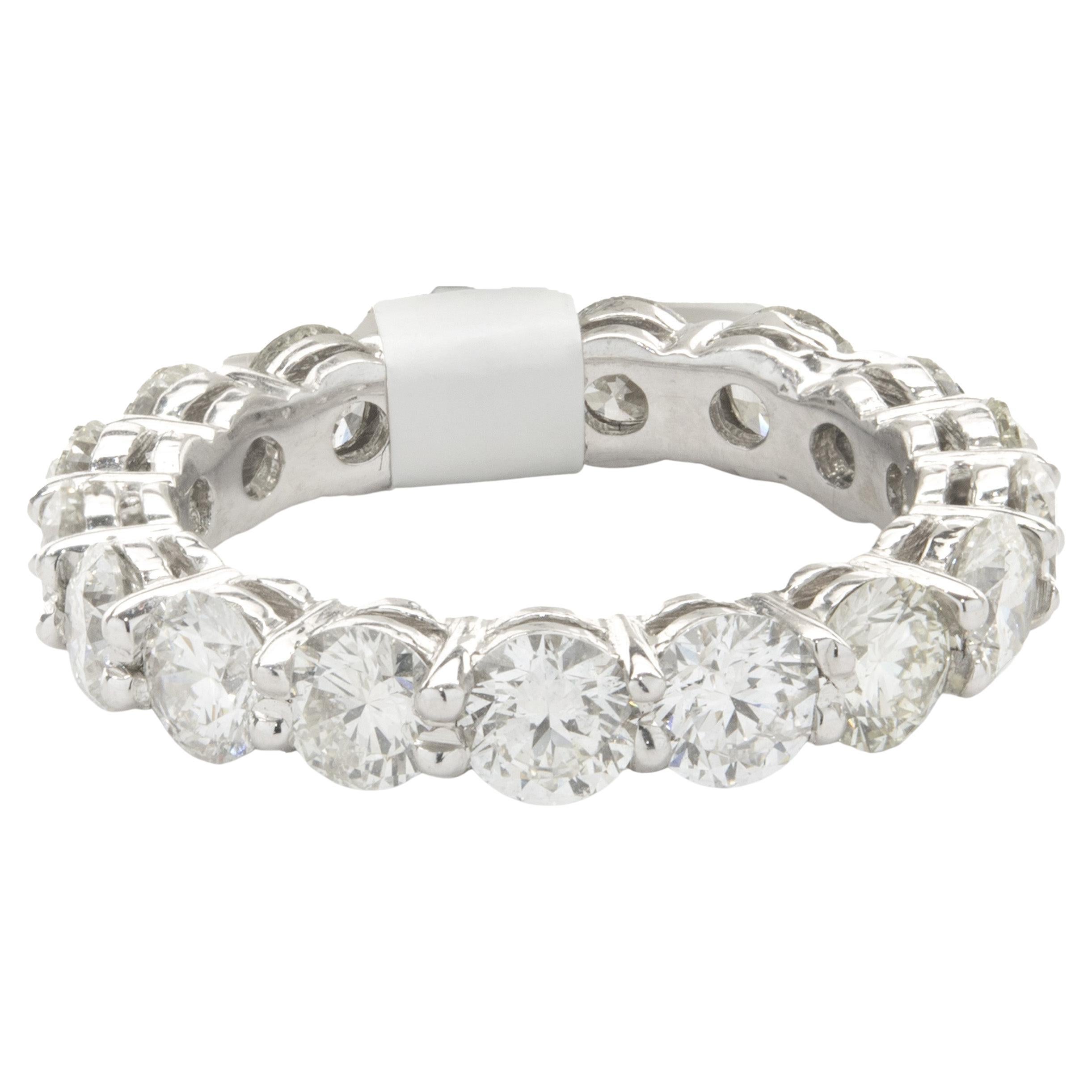 14 Karat White Gold Alexandrite Eternity Band For Sale at 1stDibs