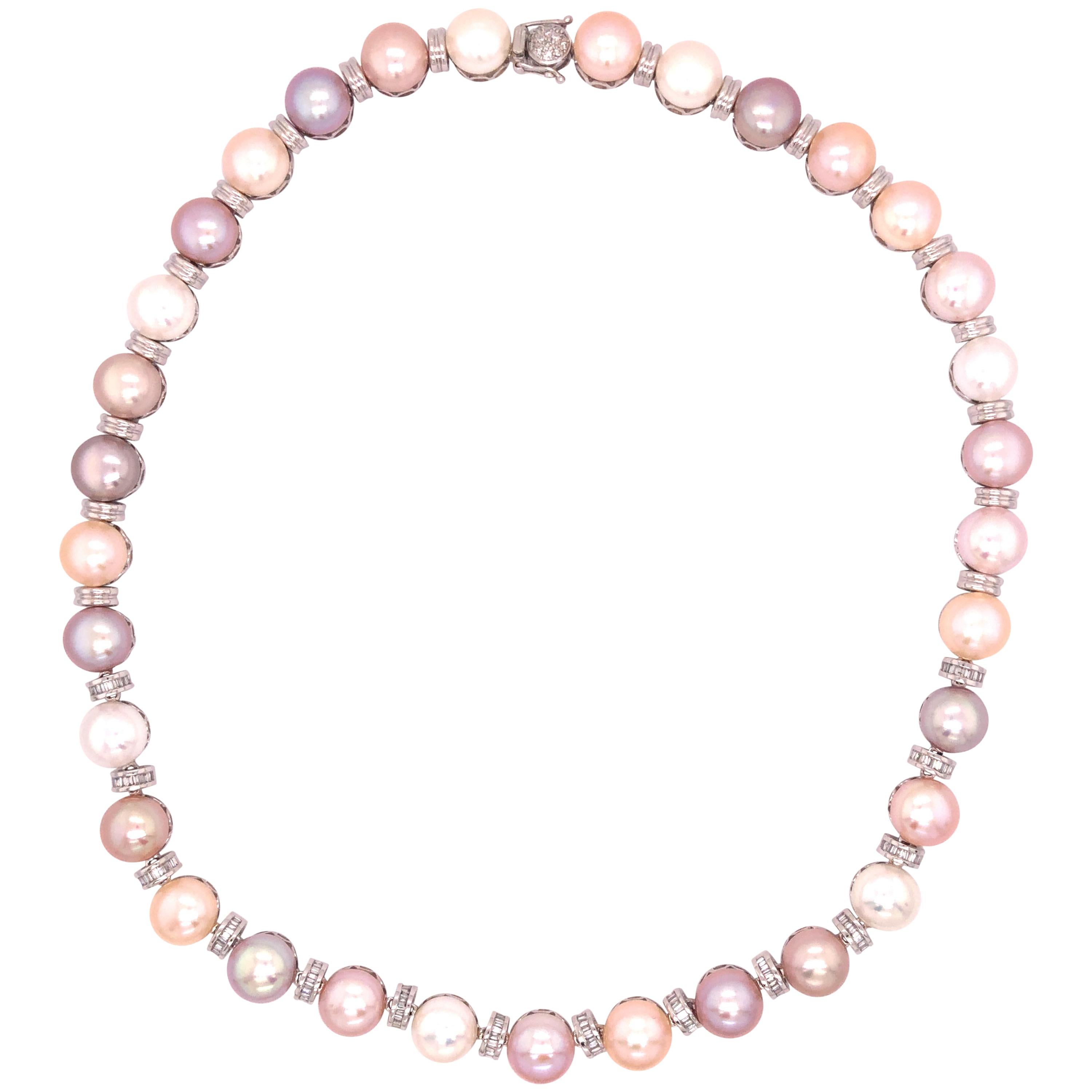 Cartier Himalia Multi-Color Pearl Diamond Gold Long Necklace For Sale ...