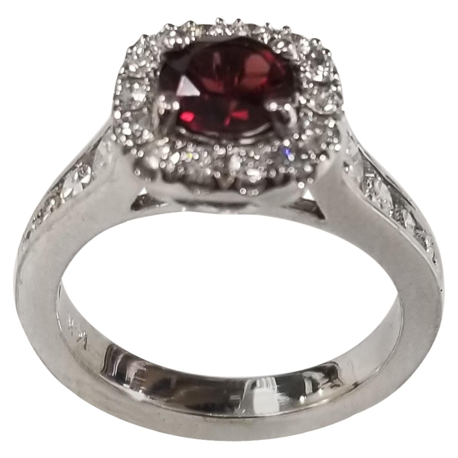 Estate Kate Mc Cullar Rhdolite Garnet Citrine Diamond Ring 14 Karat ...
