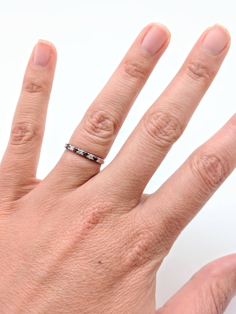 14 Karat White Gold Kuber Ruby and Diamond Band Ring at 1stDibs | kuber ...