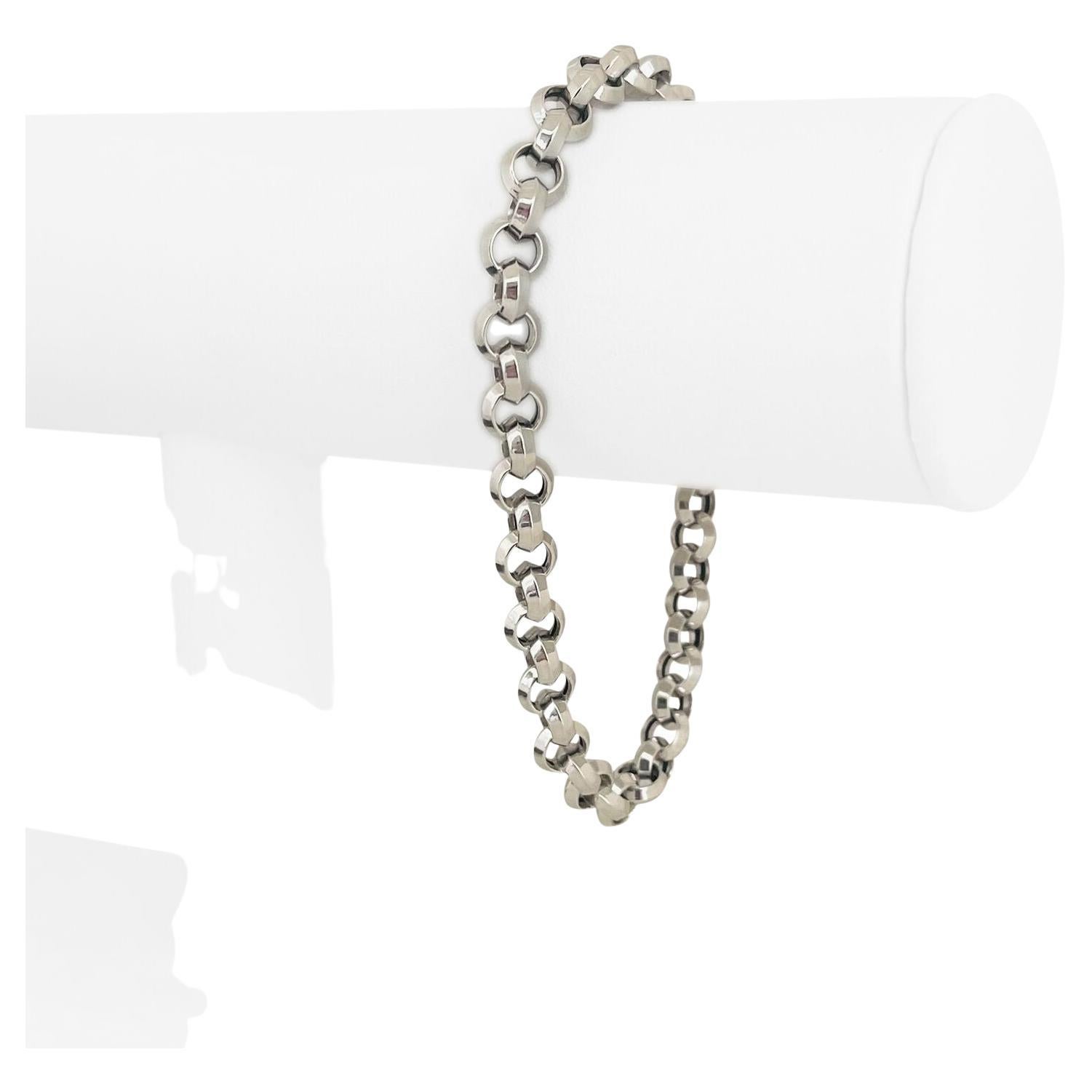 White Gold Rolo Bracelet at 1stDibs | 14k gold rolo bracelet, gold rolo ...